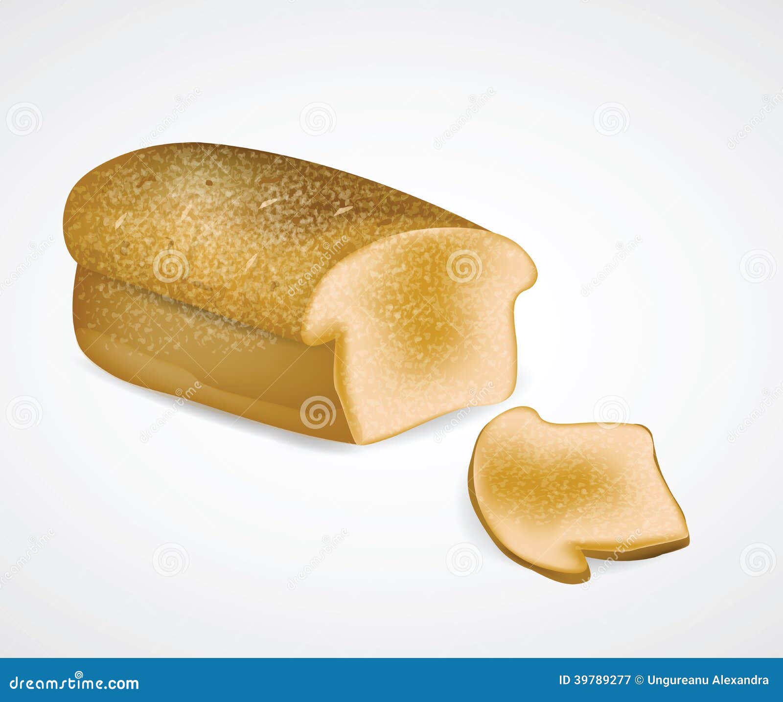 Bread with Slice stock vector. Illustration of harvest - 39789277