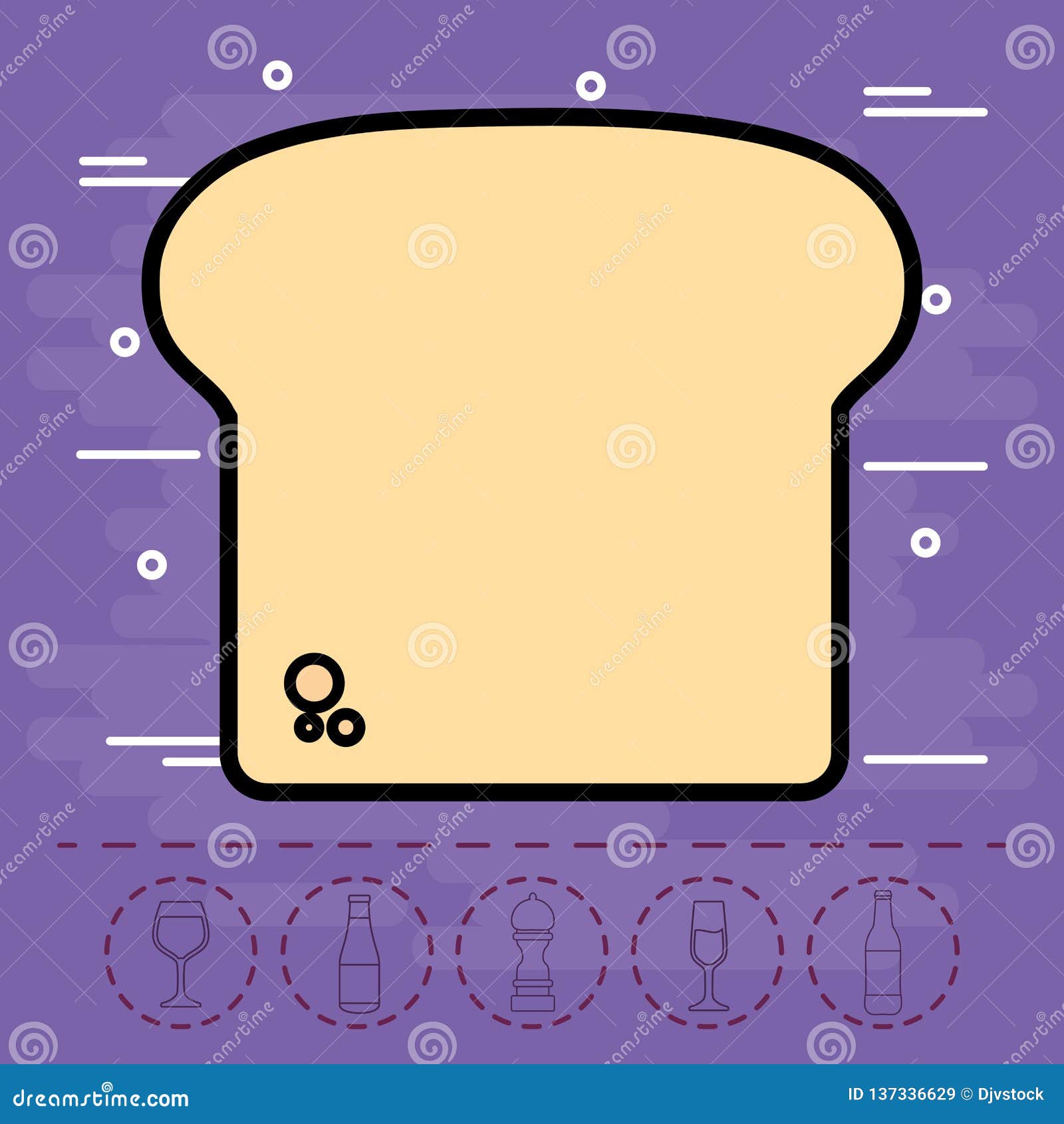 Bread slice design stock vector. Illustration of nutrition - 137336629