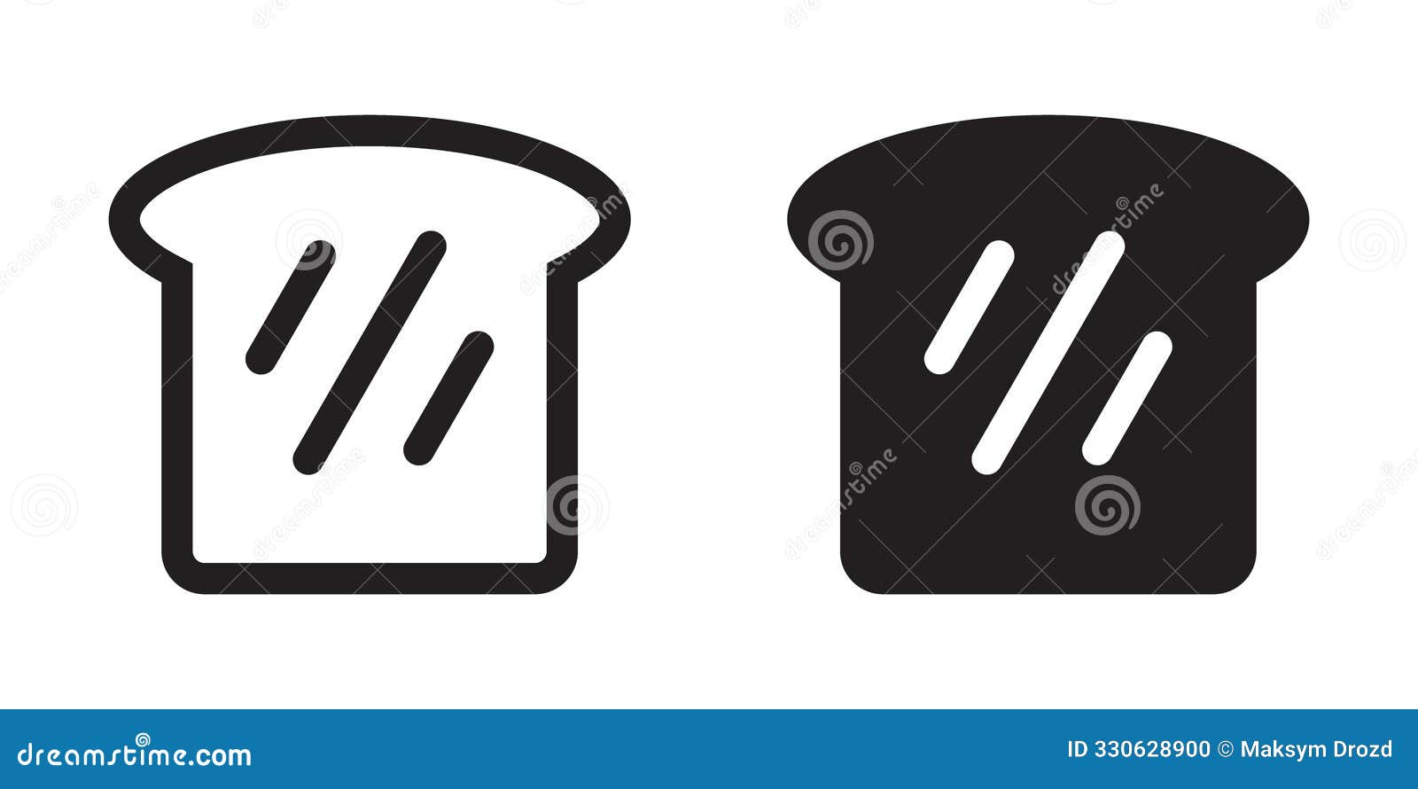 Bread Slice Icon. Bread Slices Icon Stock Illustration - Illustration ...
