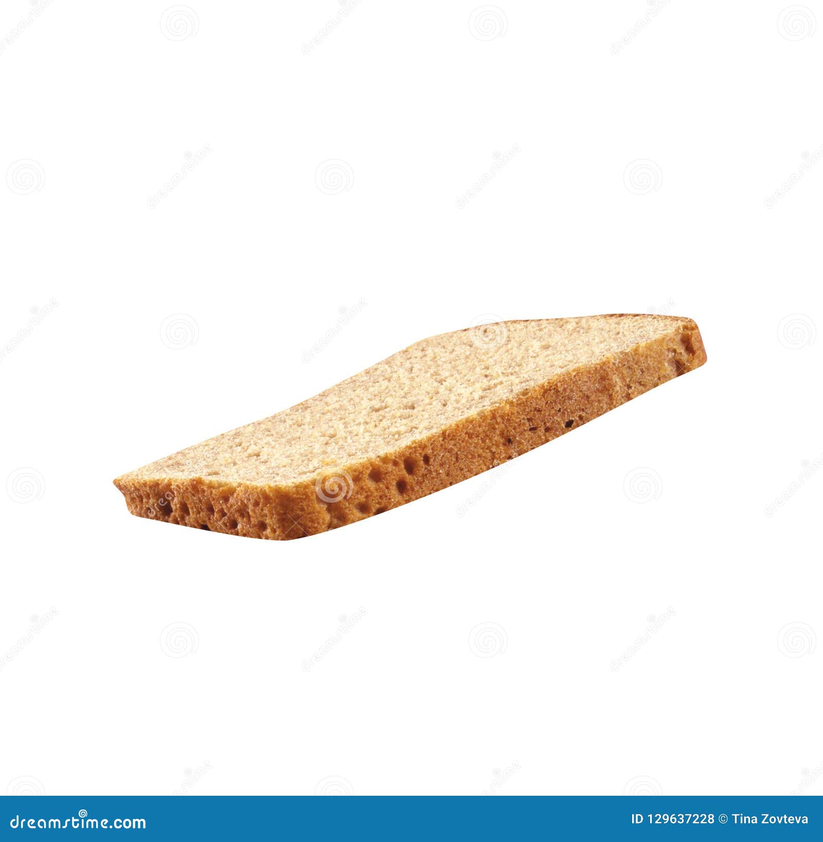 Bread slice isolated stock photo. Image of grain, corn - 129637228