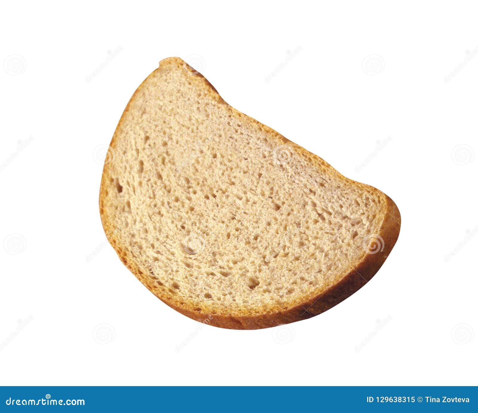 Bread Slice Isolated on White Stock Image - Image of grain, natural ...