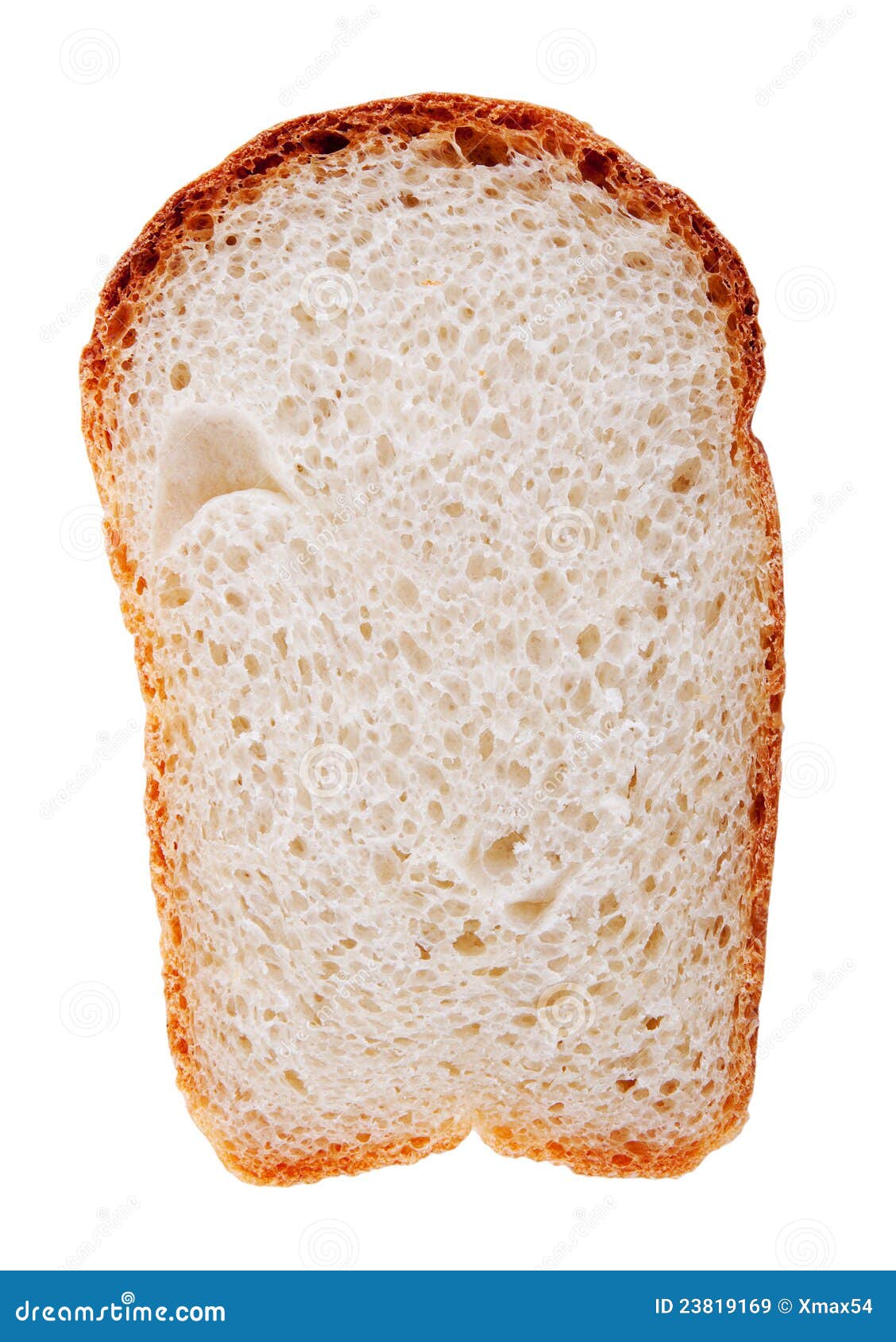 Bread Slice Isolated on White Stock Image - Image of detail, object ...