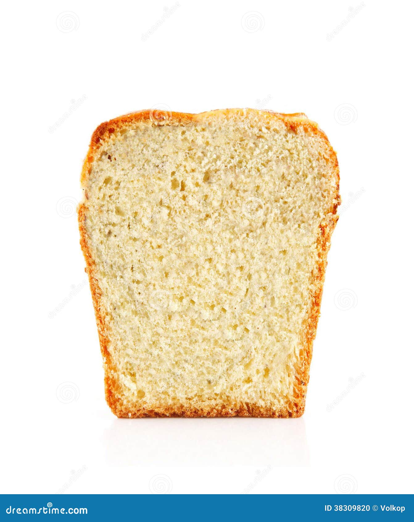 Bread Slice Isolated on White Stock Photo - Image of closeup, hole ...