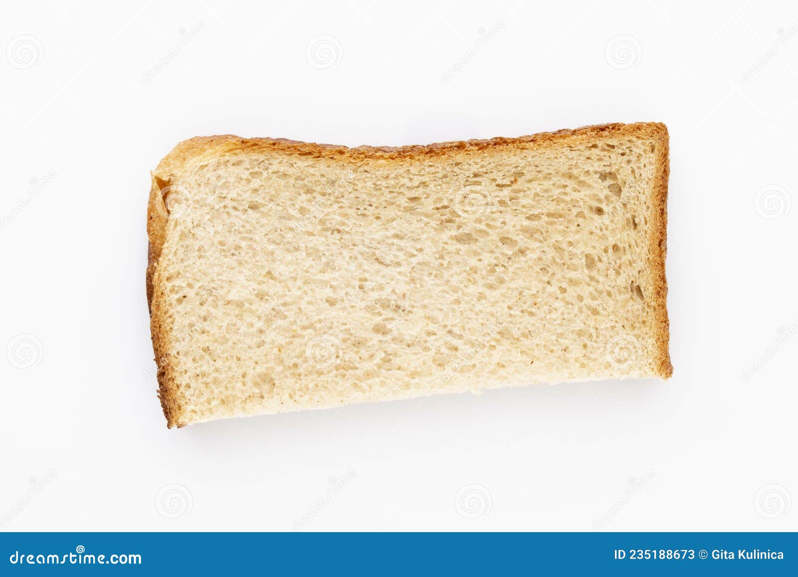 Bread Slice Isolated on White Background Stock Image - Image of slice ...