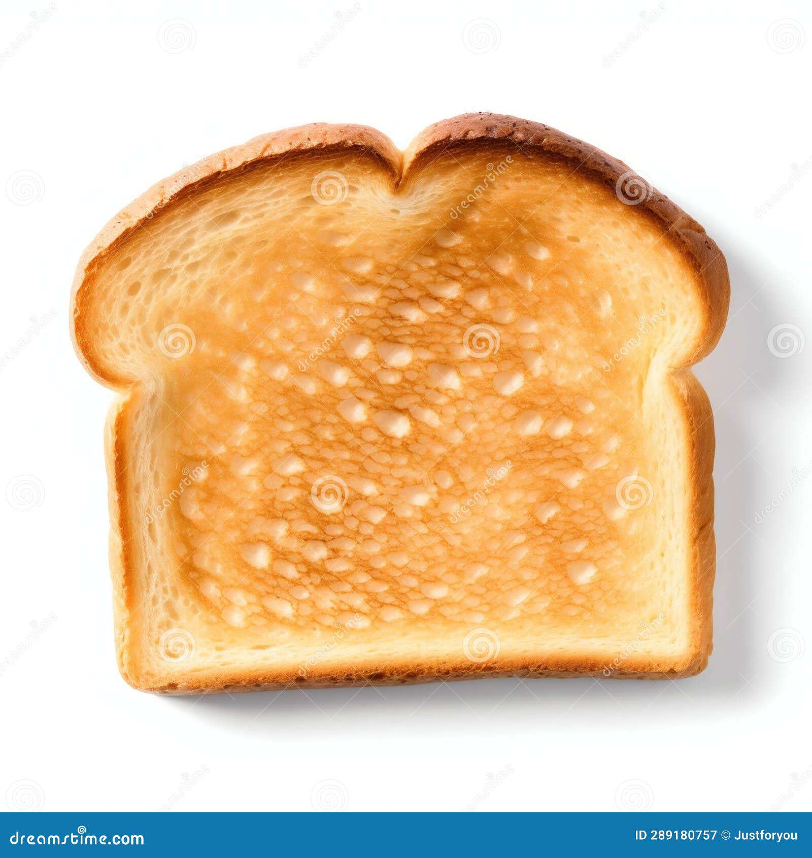 Bread Slice Lightly Toasted Isolated on White. Generative Ai Stock Image - Image of warm, oven ...