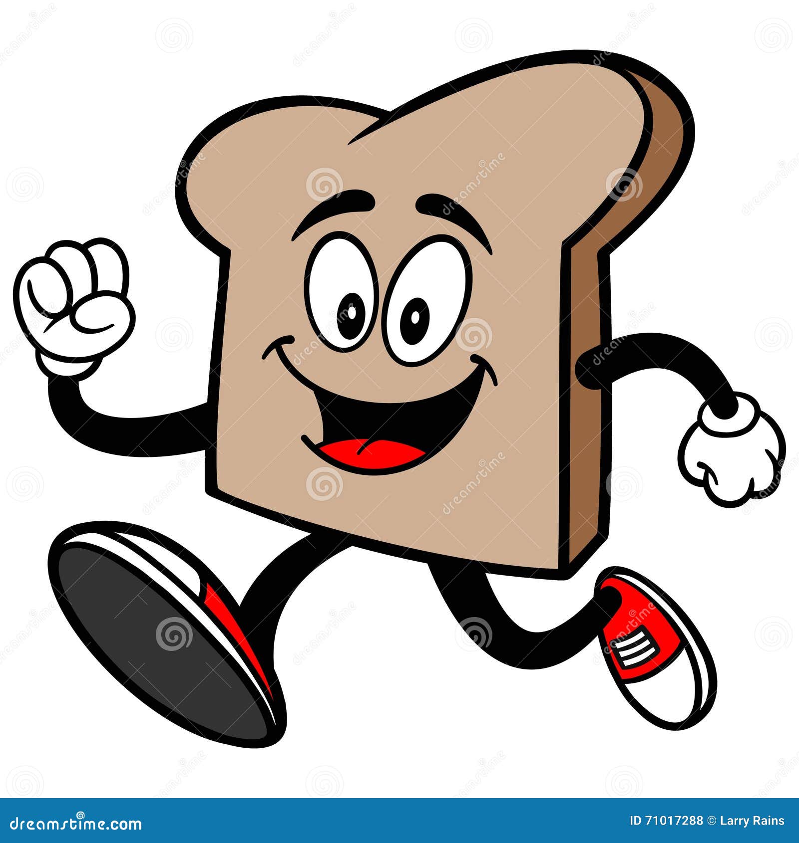 Bread Slice Toast Cartoon Mascot Character Funny Cartoon Set With ...