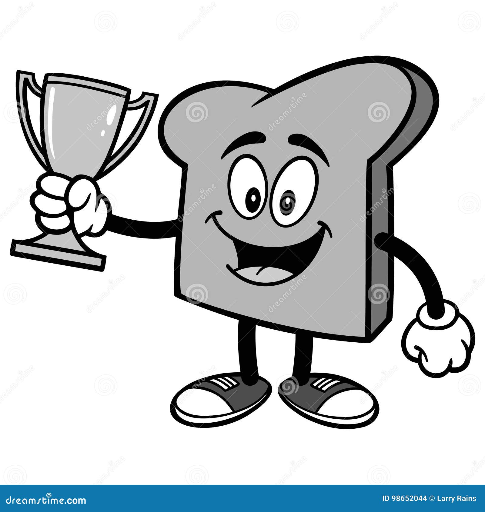 Bread Slice with Trophy Illustration Stock Vector - Illustration of ...