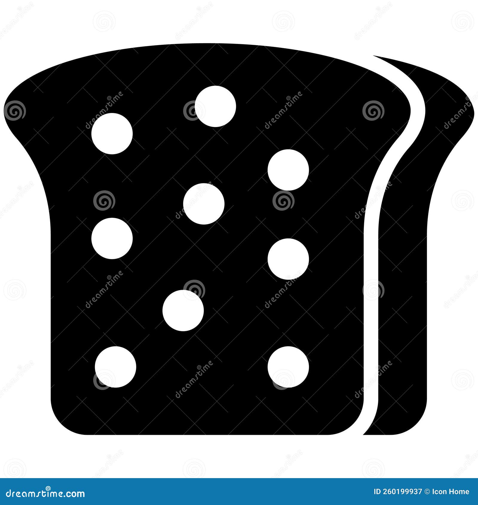 Bread Slice Vector Glyph Icon. Modern Glyph Symbols. Collection of ...