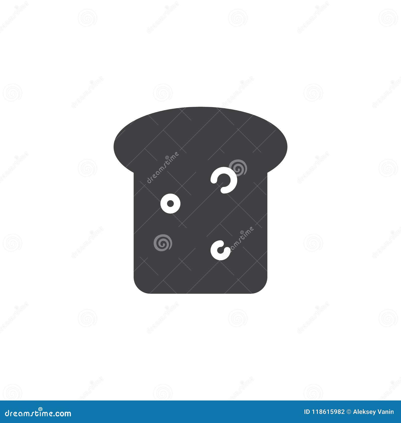 Bread slice vector icon stock vector. Illustration of healthy - 118615982