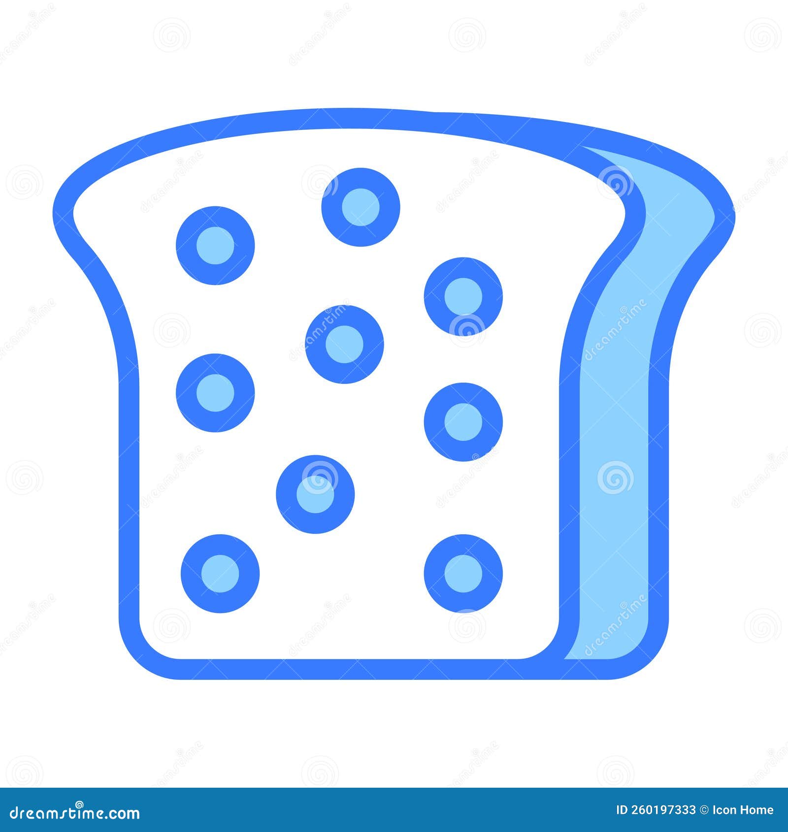 Bread Slice Vector Outline Icon. Modern Thin Line Symbols. Collection ...