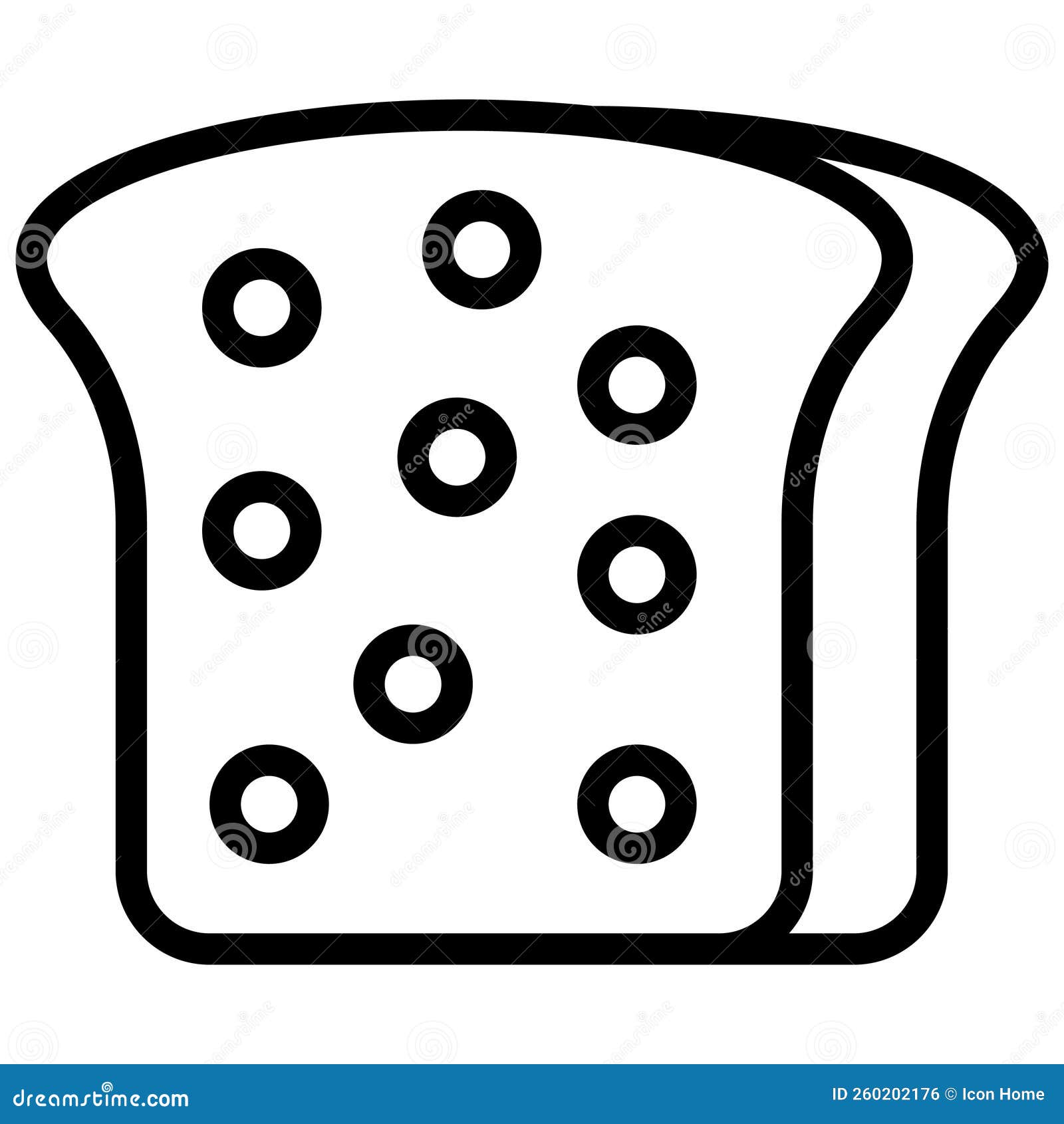 Slice Of Bread Outline