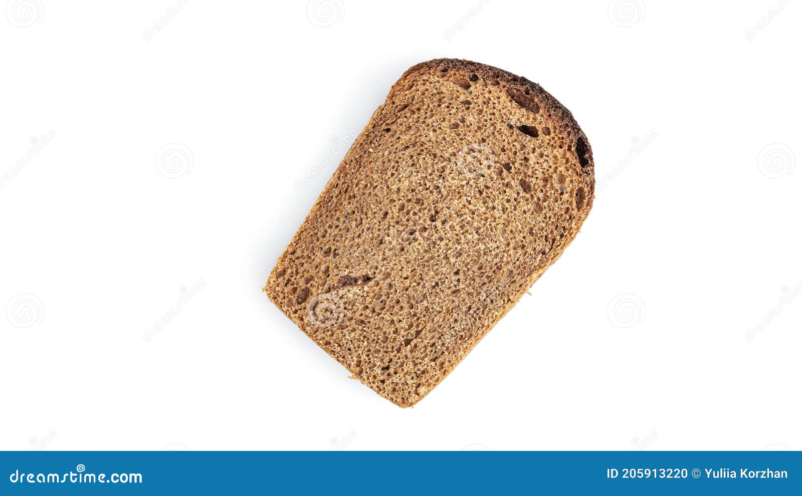 Bread Slice on a White Background Stock Photo - Image of baked ...