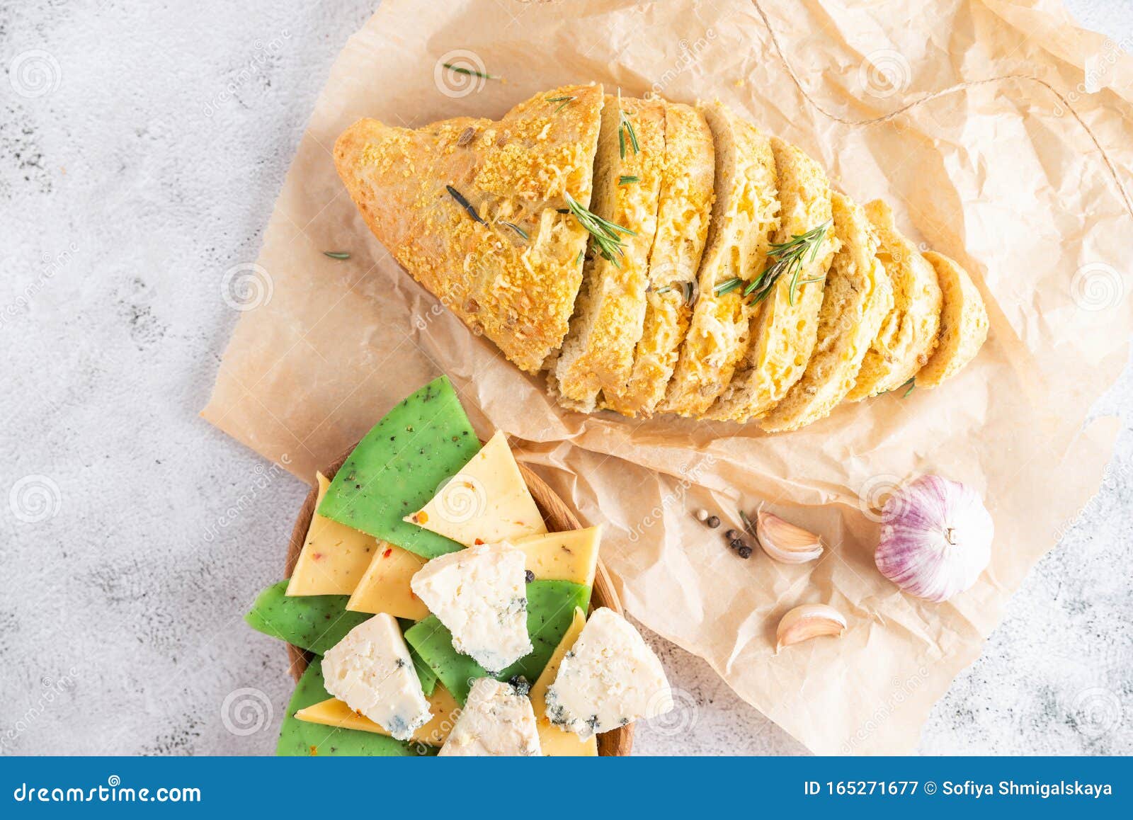 Bread Sliced Cheese is on a Plate Stock Image - Image of arizona, brown ...