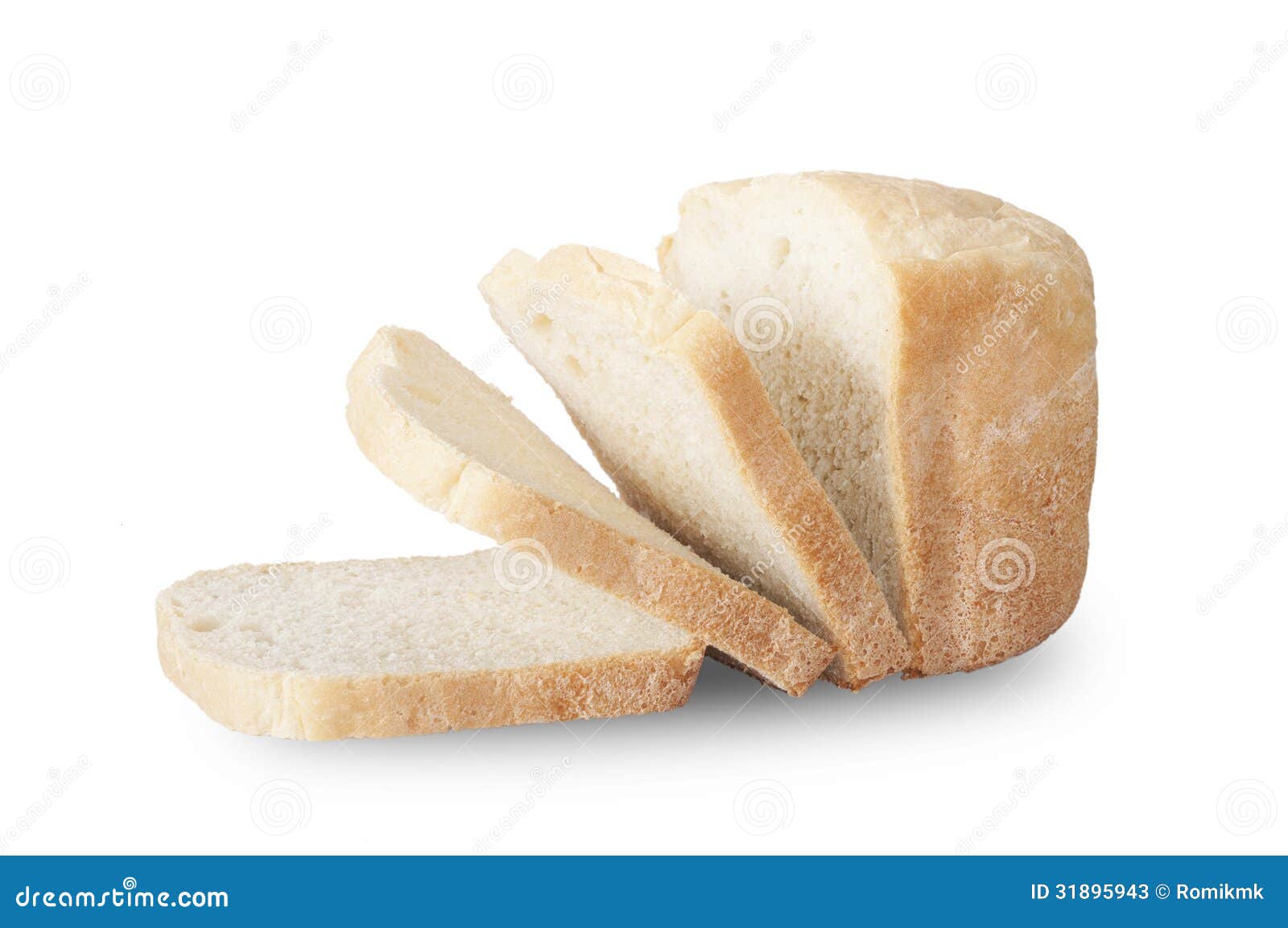 Bread, sliced into pieces stock image. Image of wheat - 31895943