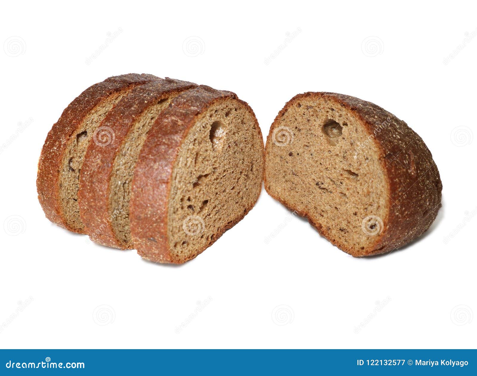 The Bread is Sliced in Vertical Slices and the Crust is Isolated on a ...