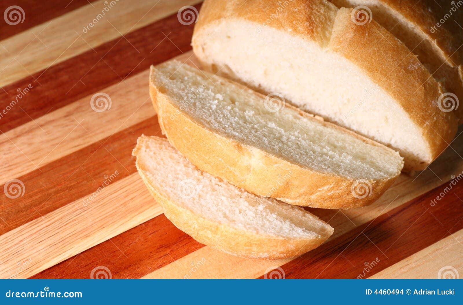 Bread slices stock photo. Image of board, utensil, roll - 4460494
