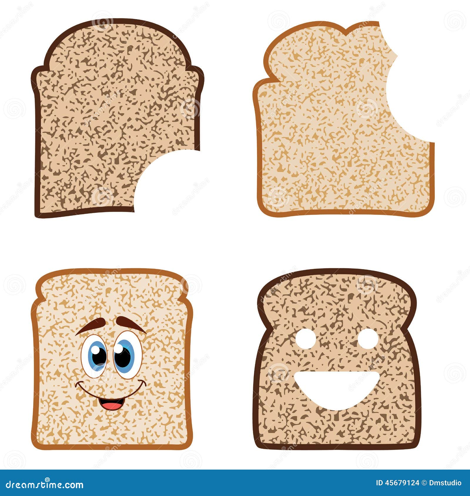 Vector bread slices stock vector. Illustration of health - 45679124