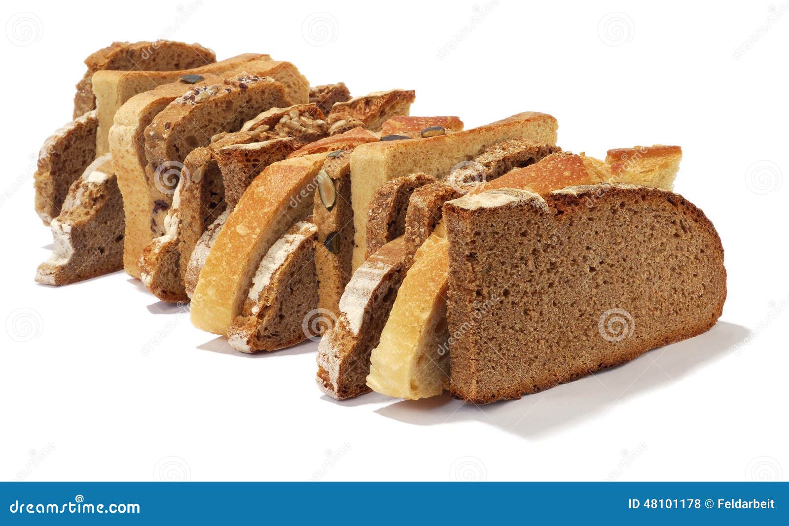 Bread slices stock photo. Image of loaf, natural, goods - 48101178