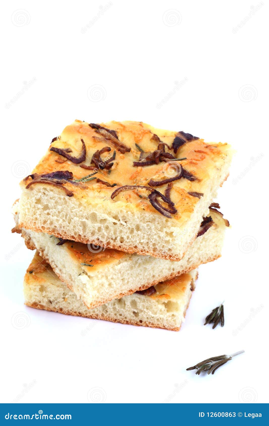 Bread slices focaccia stock image. Image of shot, baked - 12600863