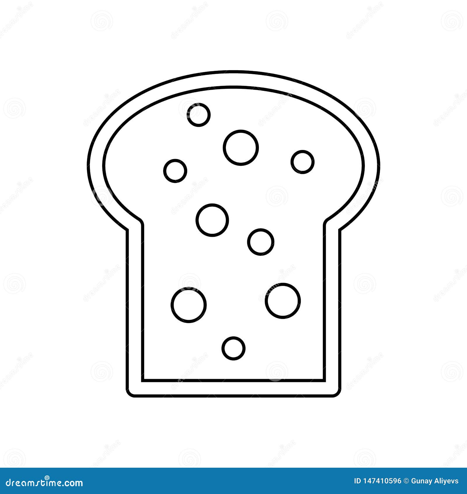 Bread Slices Icon. Element of Eating for Mobile Concept and Web Apps ...
