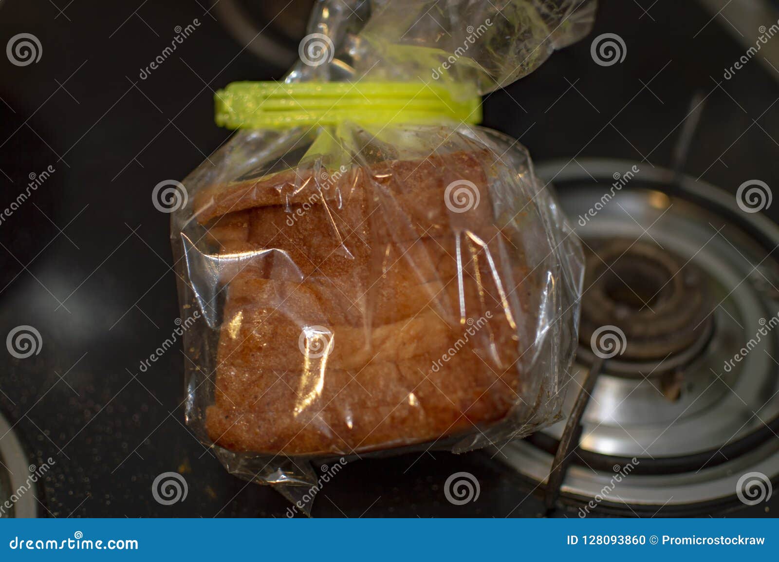 Bread Slices Packed and Tied by Clip Stock Photo - Image of packet ...