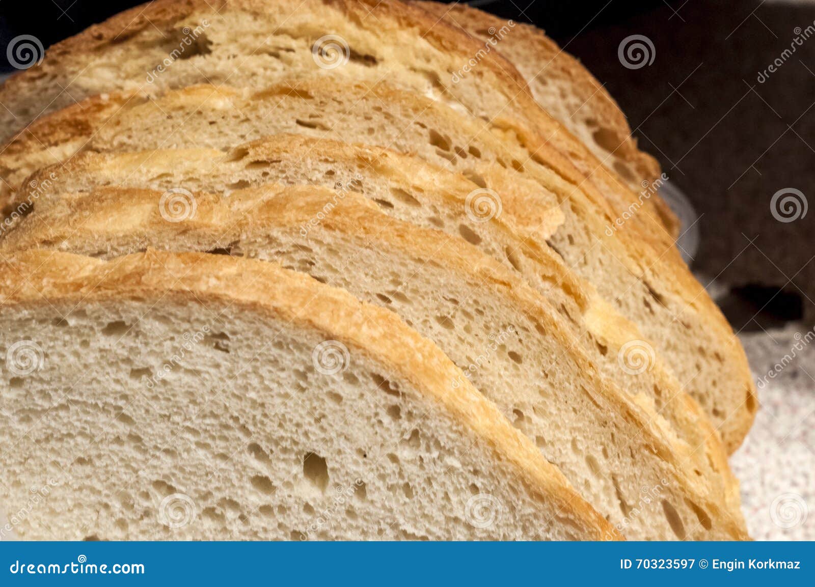 Bread slices stock image. Image of flour, crusty, bake - 70323597
