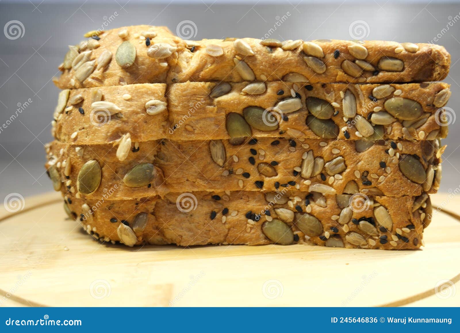 The Bread Slices are Stacked Horizontally. Stock Photo - Image of ...