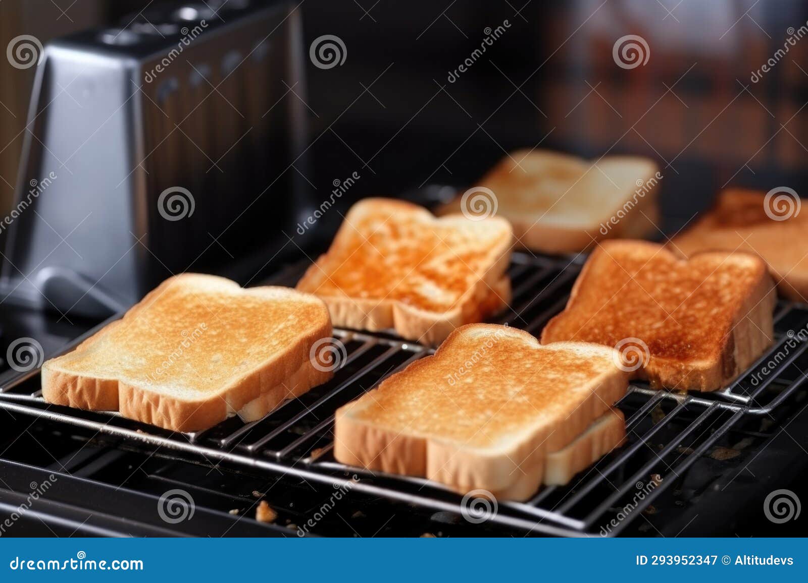 Bread Slices Toasting in Different Toasters Stock Illustration ...
