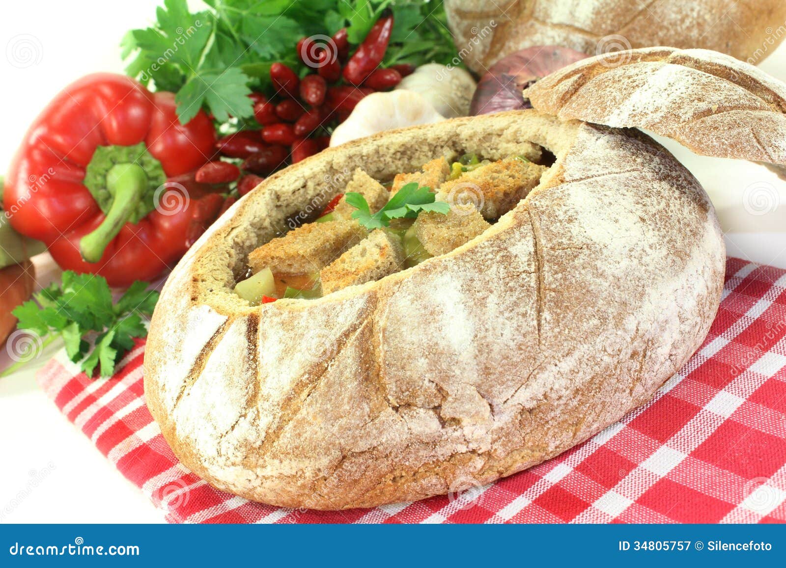 Bread Soup stock image. Image of bread, countrystyle - 34805757