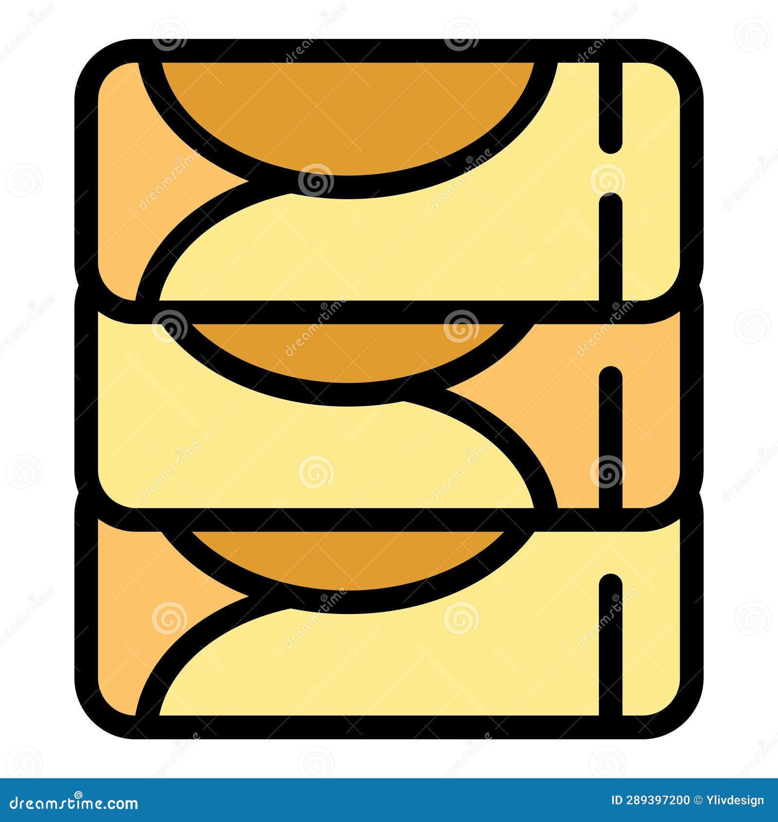 Bread Spring Roll Icon Vector Flat Stock Vector - Illustration of roll ...