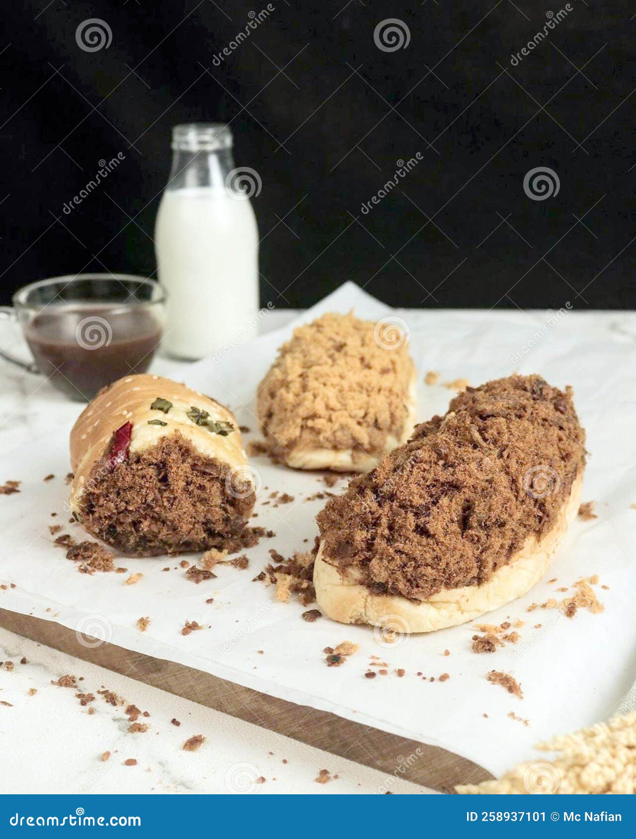 Bread with a Sprinkling of Shredded on Top Stock Image - Image of food ...