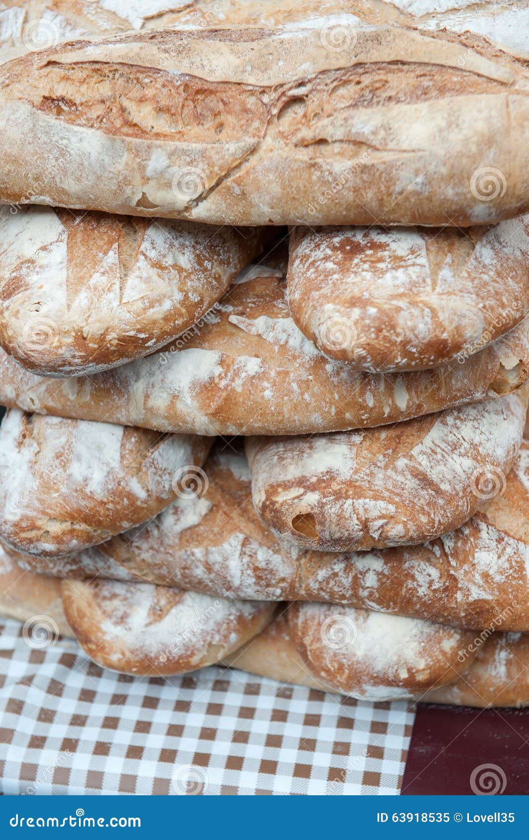 Bread stack stock image. Image of crusty, market, loafs - 63918535