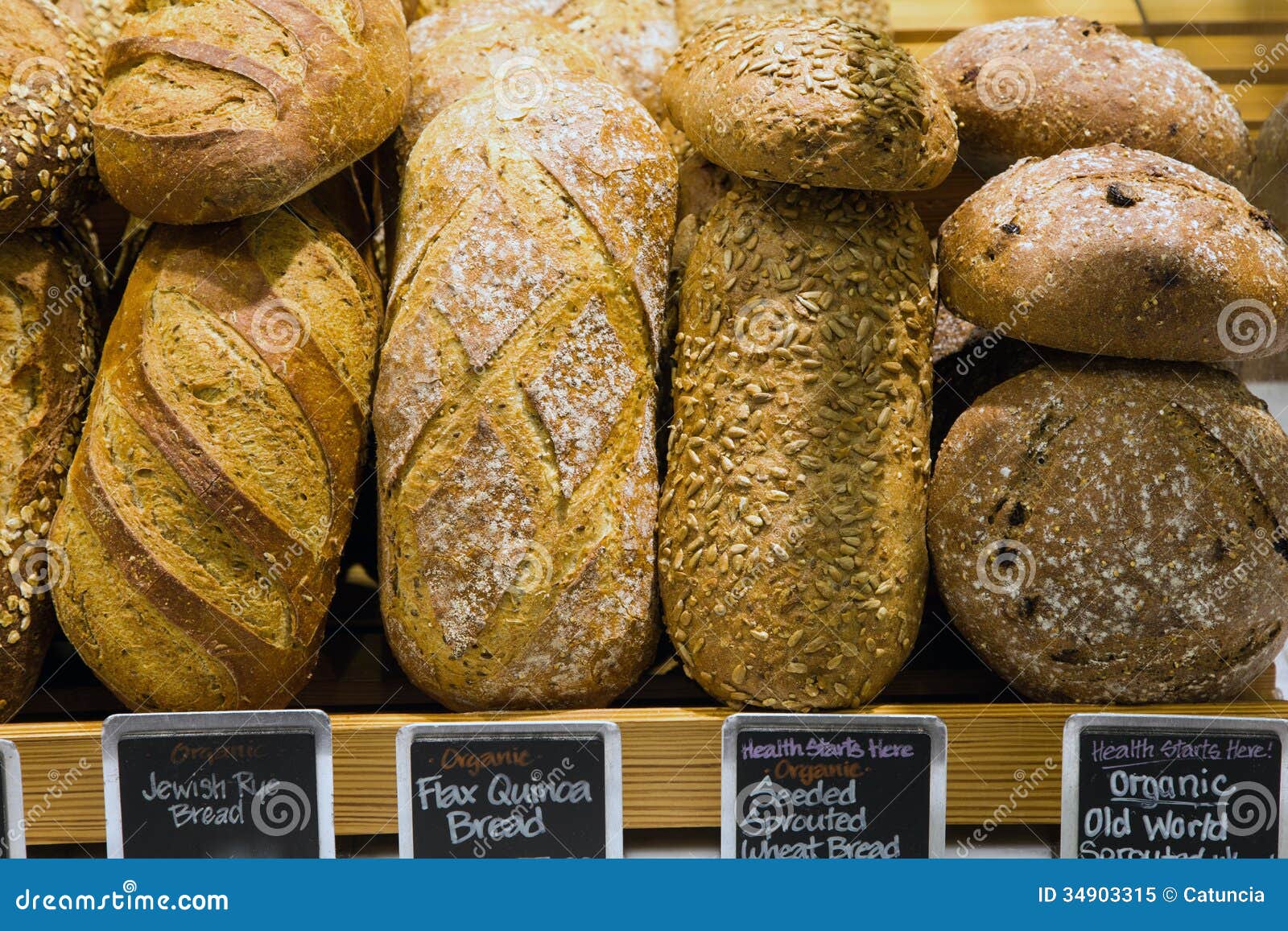 Bread on a Stand in a Bakery Stock Image - Image of stand, healthy ...