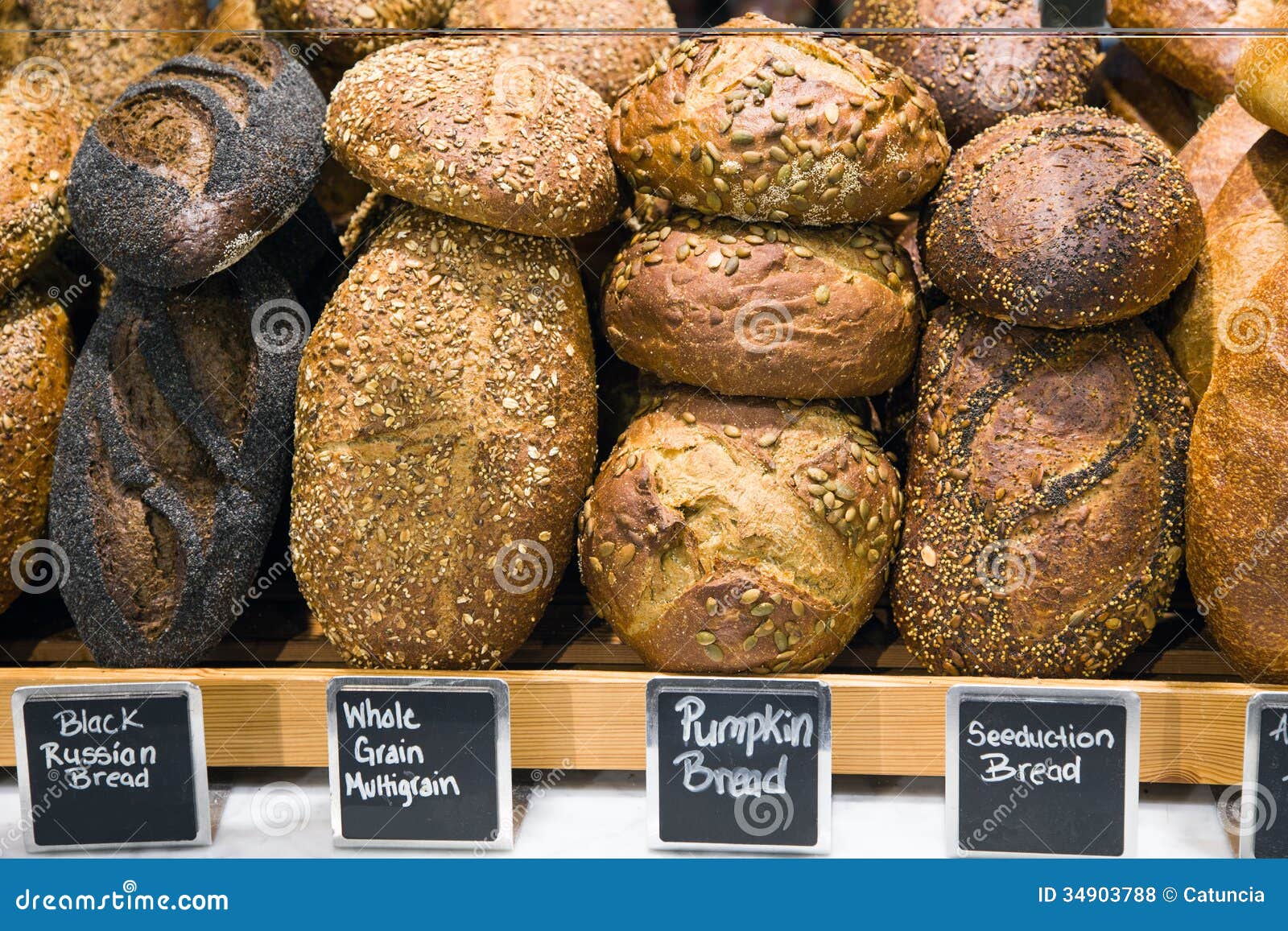 Bread on a Stand in a Bakery Stock Photo - Image of bake, tasty: 34903788