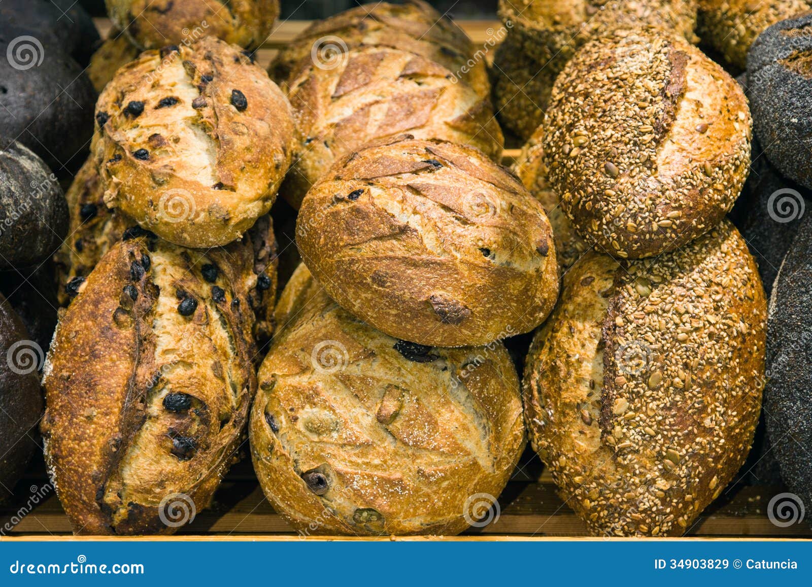 Bread on a Stand in a Bakery Stock Image - Image of pastry, store: 34903829
