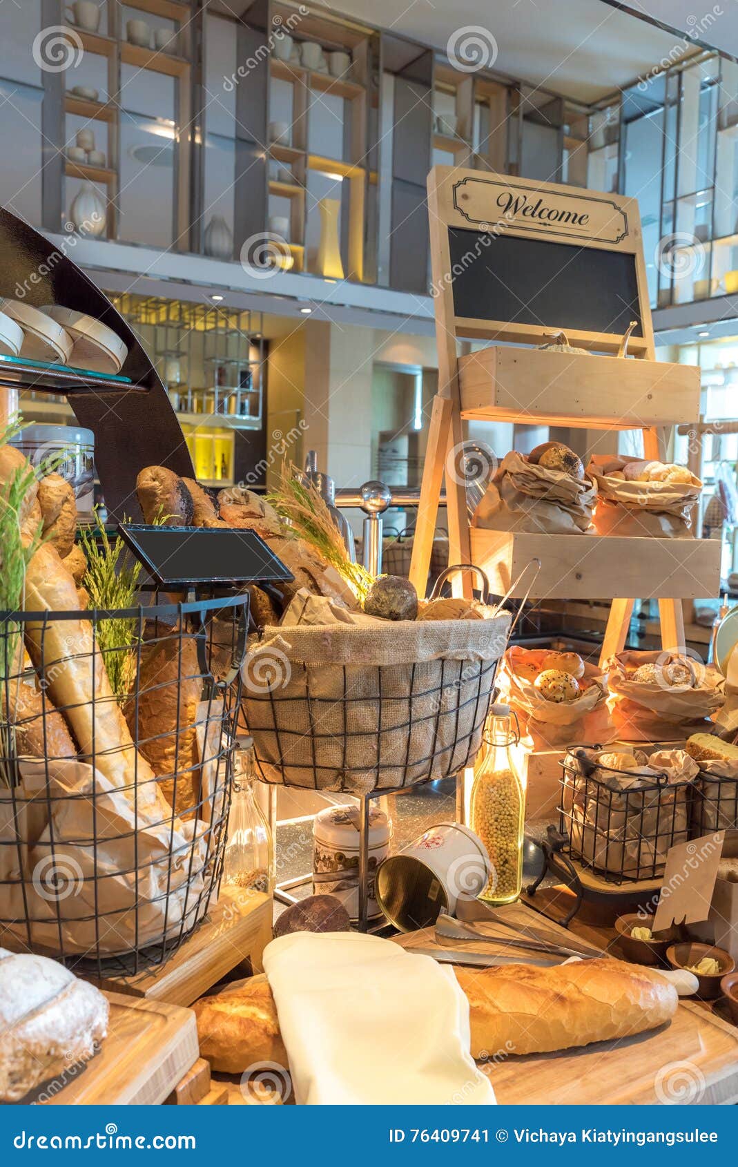 Bread station stock image. Image of flax, food, isolated - 76409741