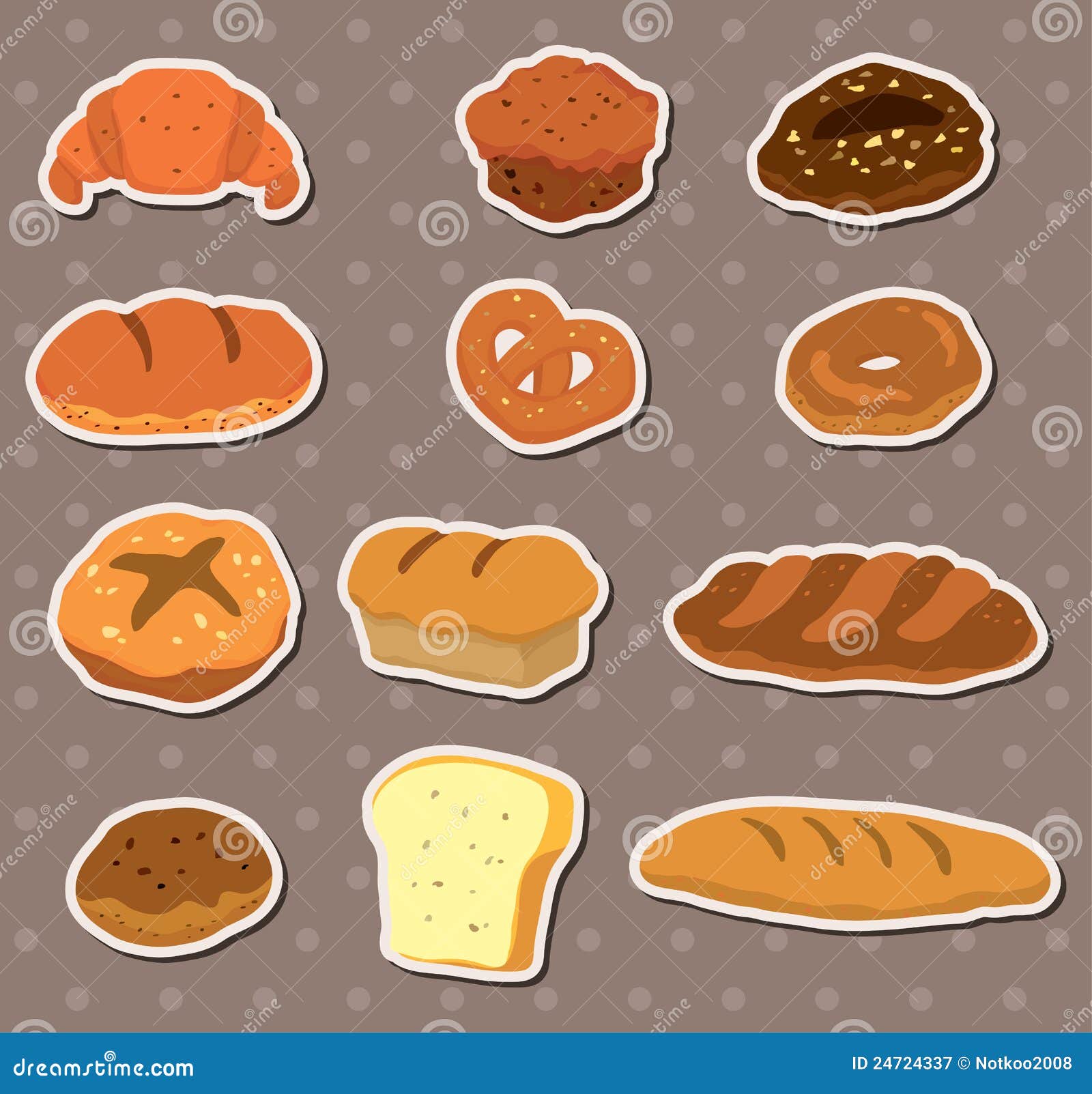 Bread stickers stock vector. Illustration of crop, breakfast - 24724337