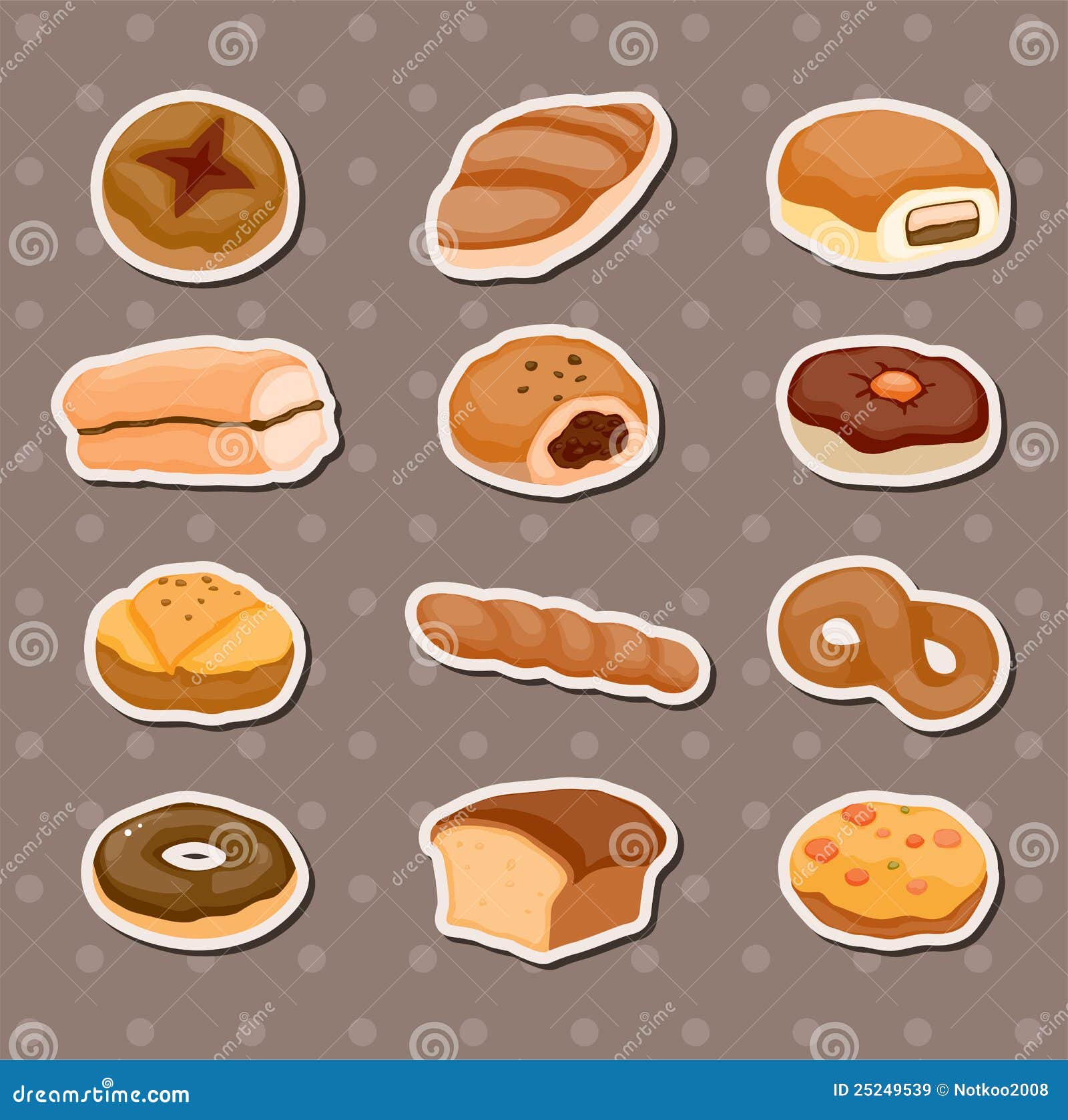 Bread stickers stock vector. Illustration of goods, bakery - 25249539