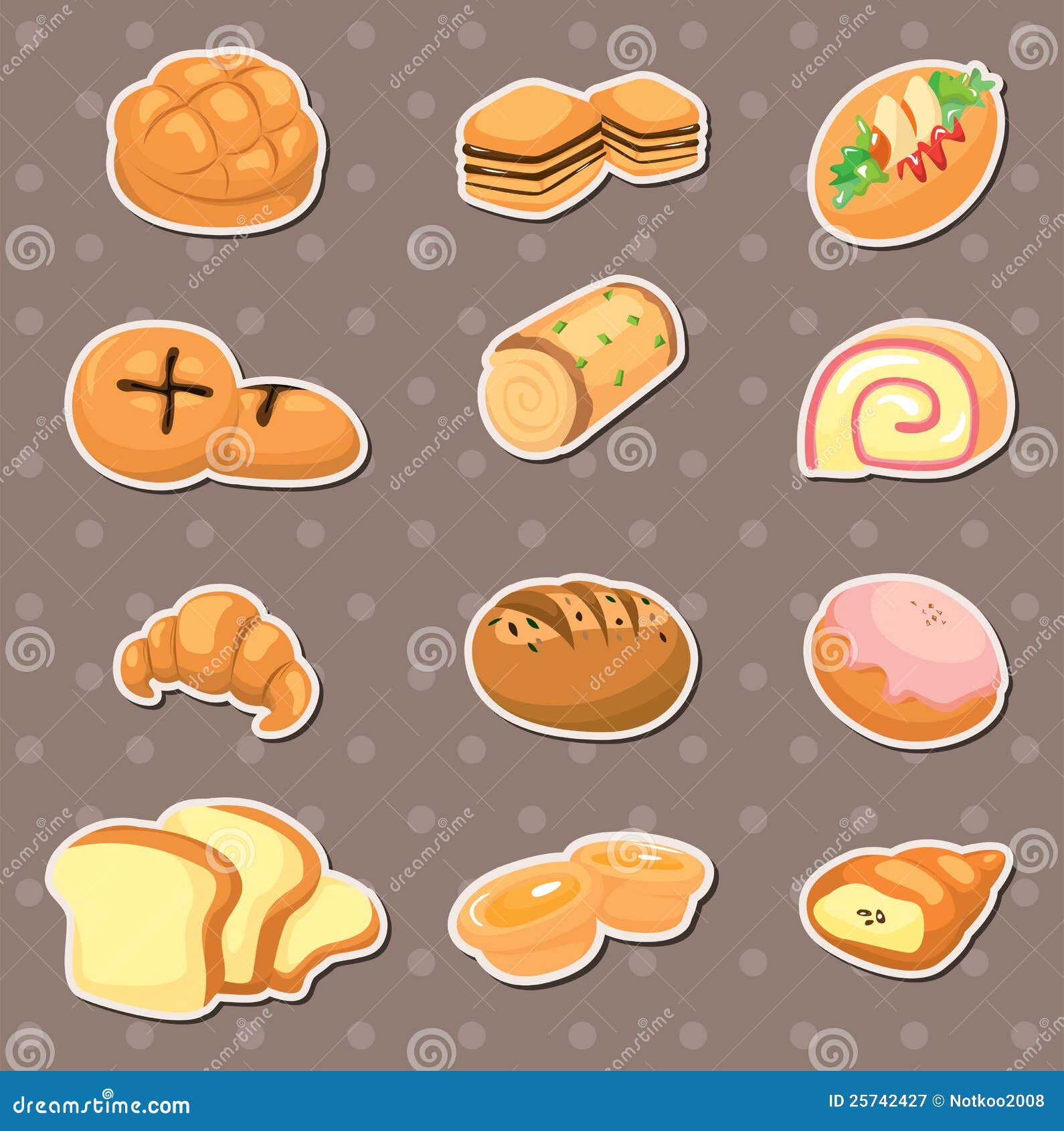 Bread Stickers Cartoon Vector | CartoonDealer.com #26517941