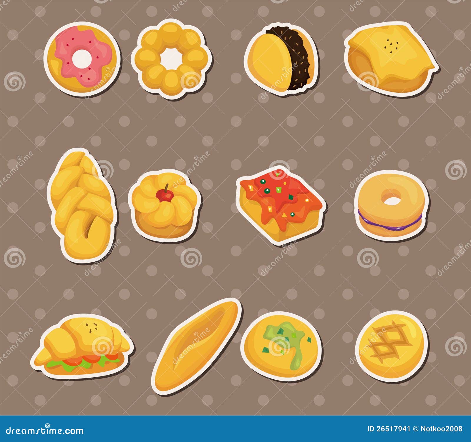 Bread stickers stock vector. Illustration of goods, cereal - 26517941