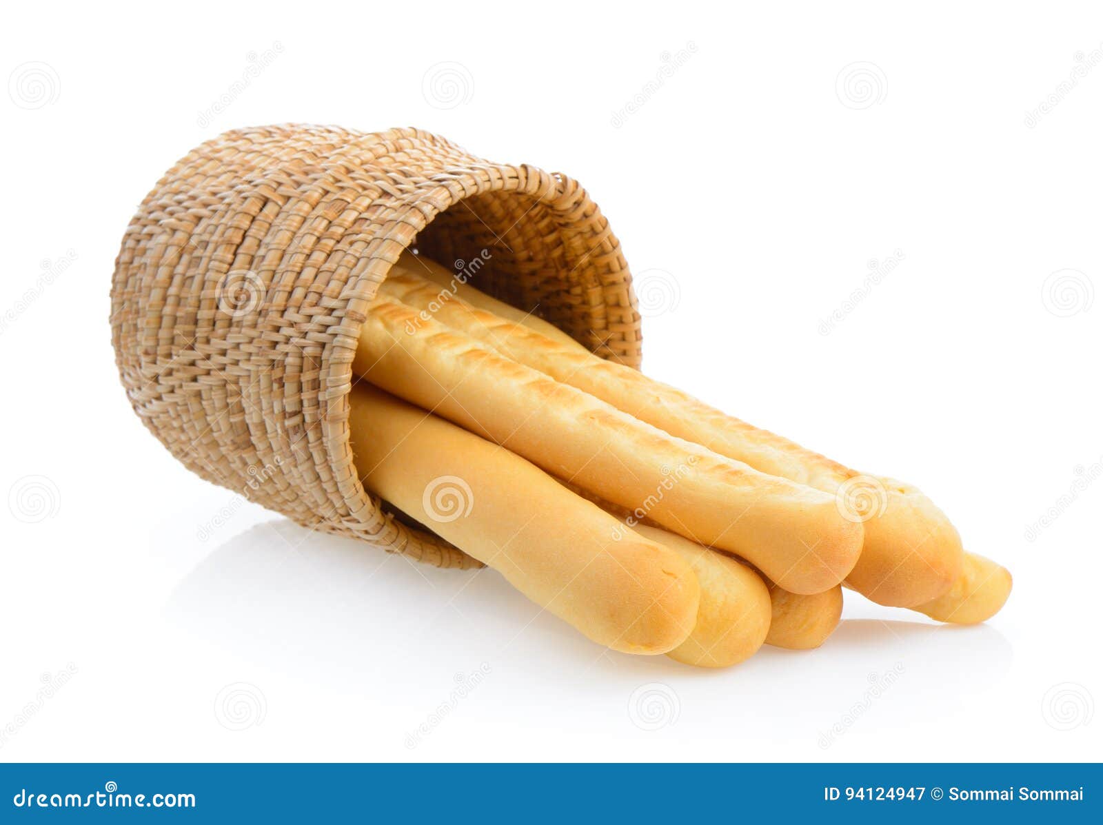 Bread sticks in basket stock image. Image of gourmet - 94124947