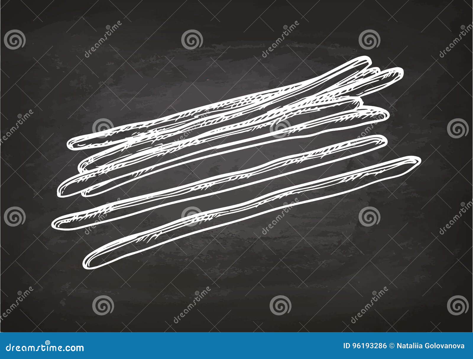 Bread sticks chalk sketch stock vector. Illustration of baked - 96193286