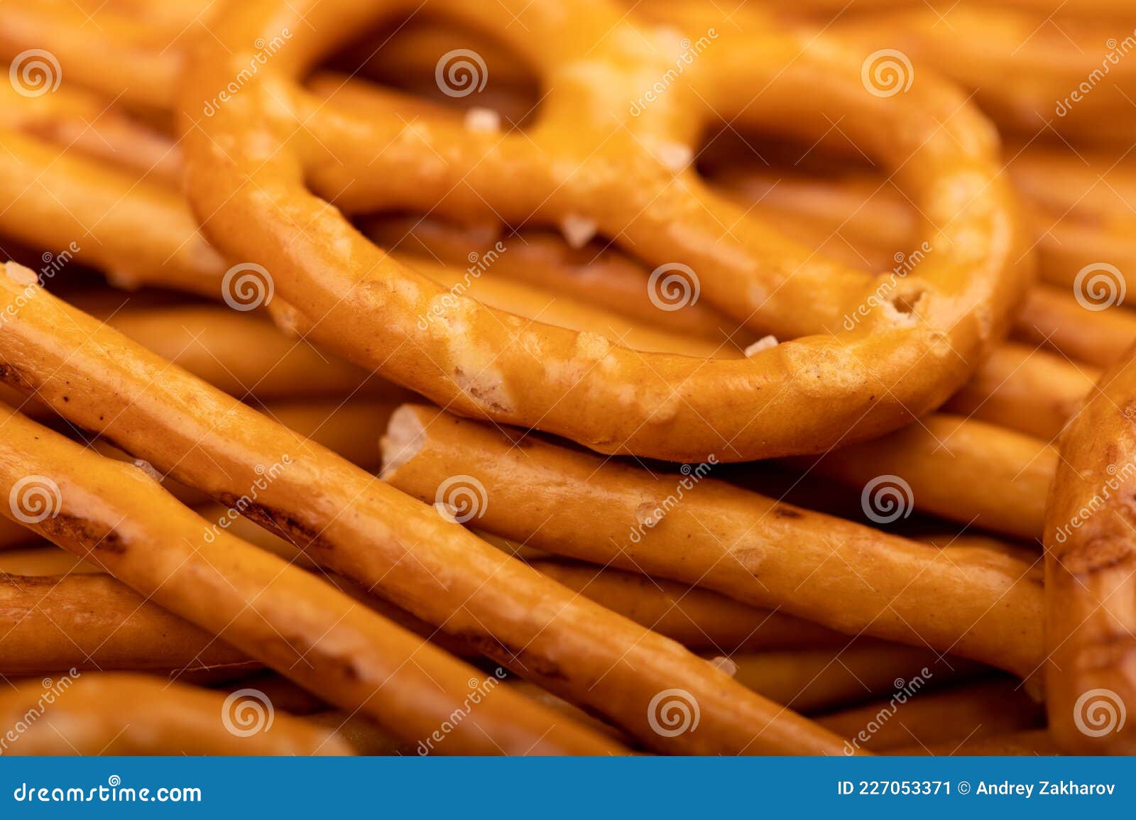 Bread Sticks and Bread Figures with Salt. Close-up Background Image ...