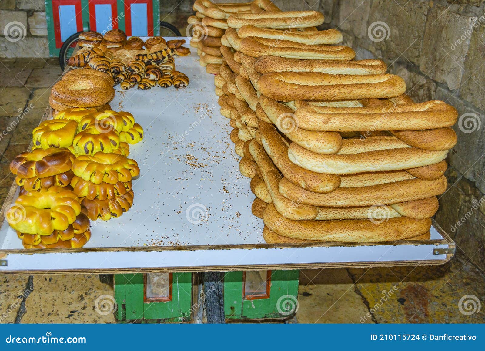 Bread and Sweet Threads, Jerusalem, Israel Stock Photo - Image of food ...
