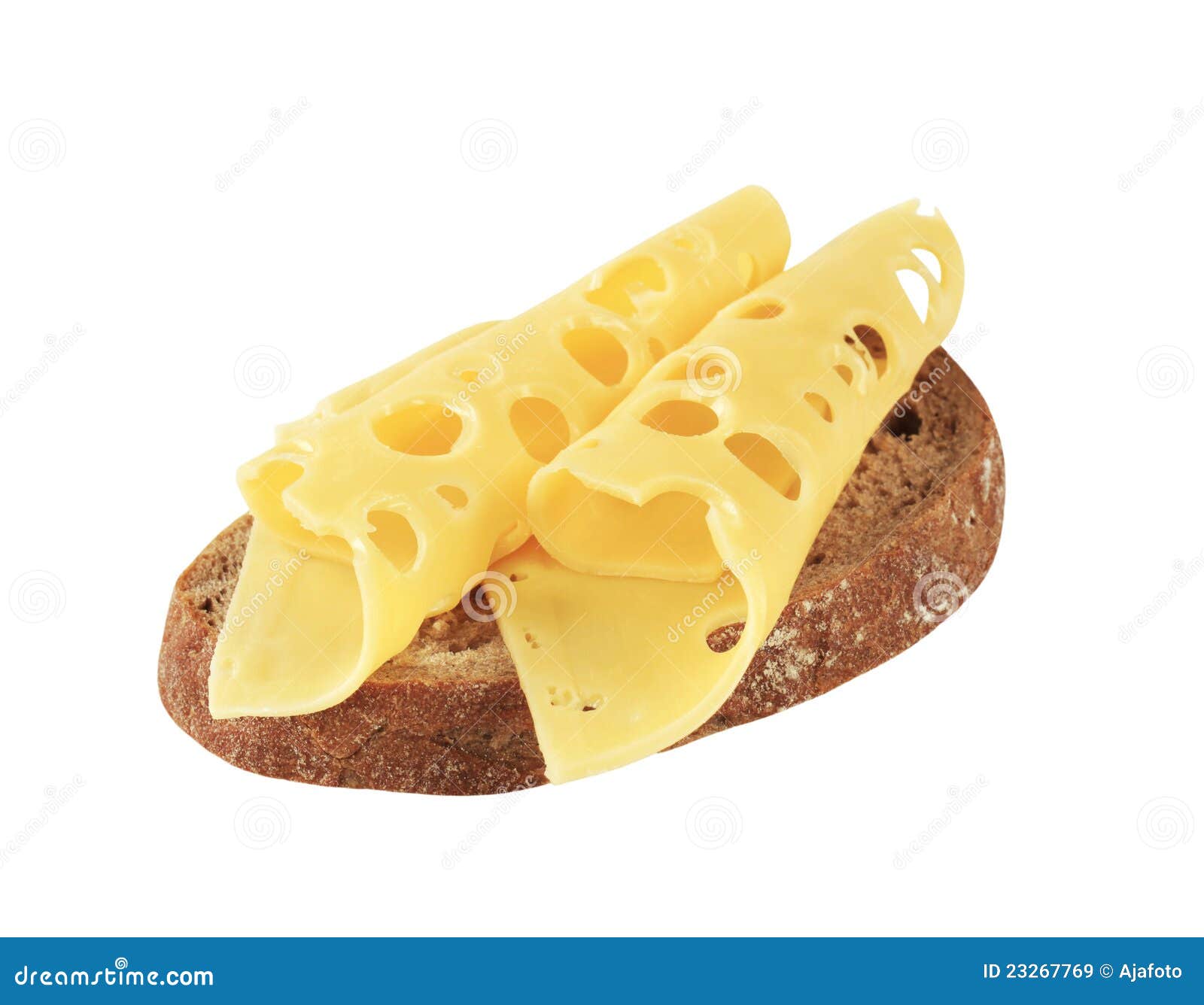 Bread and Swiss cheese stock image. Image of cheese, brown - 23267769