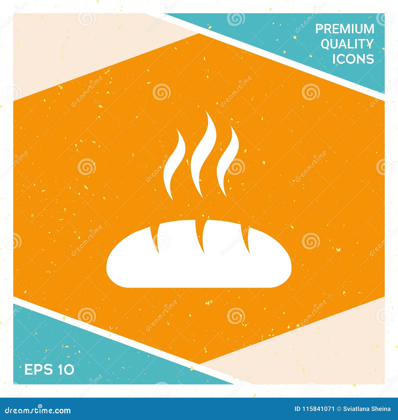 Bread symbol icon stock vector. Illustration of sign - 115841071