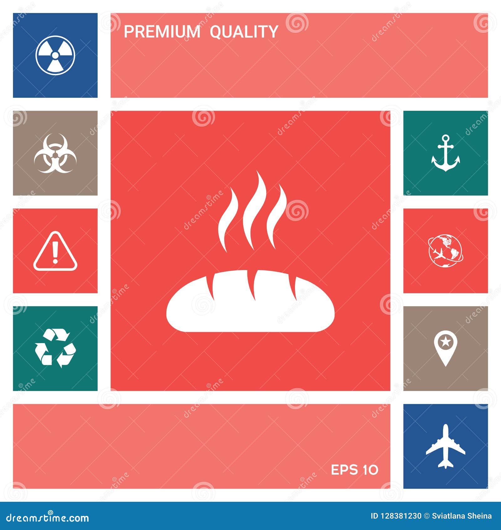 Bread Symbol Icon . Elements for Your Design Stock Vector ...