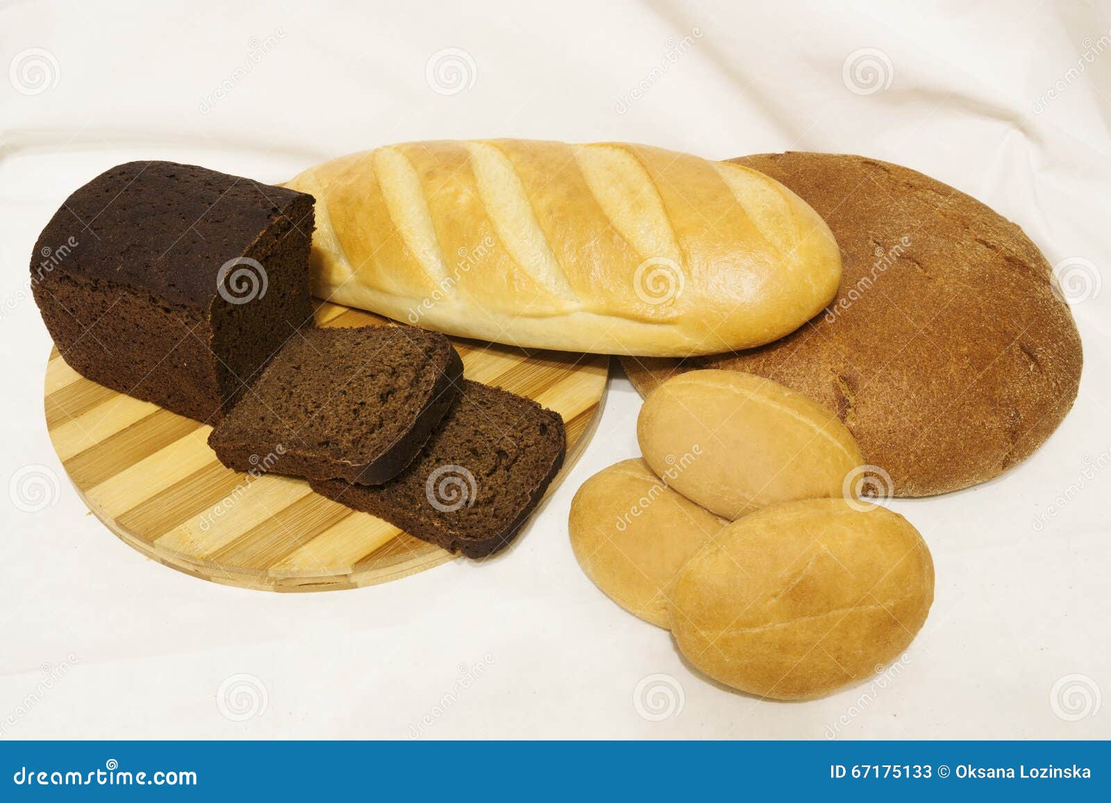The bread on the table stock image. Image of ears, loaf - 67175133