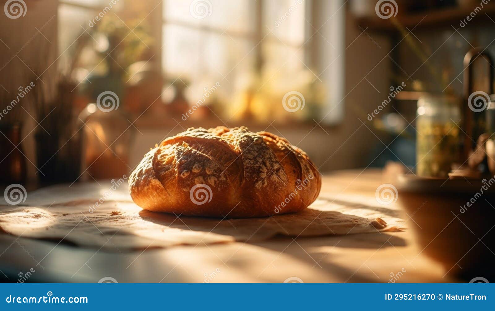 Bread on the Counter Bread on the Counter Bread on the Table Stock ...