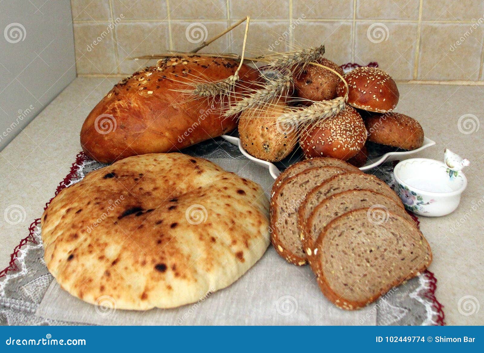 Bread stock photo. Image of table, sale, roll, rest - 102449774